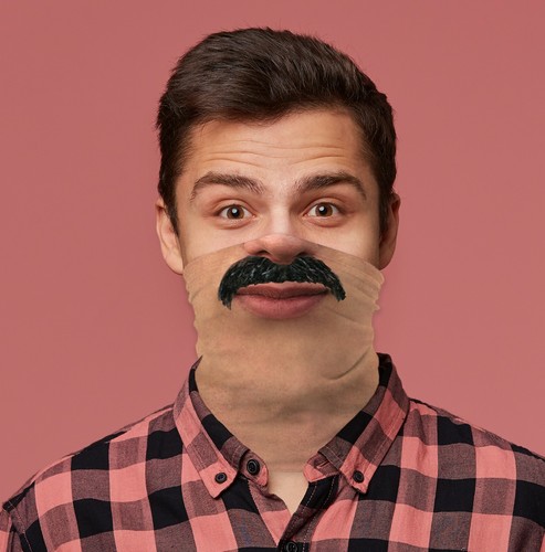 Funny Face With Thick Moustache Mask Fancy Dress Stag Hen Night Neck ...