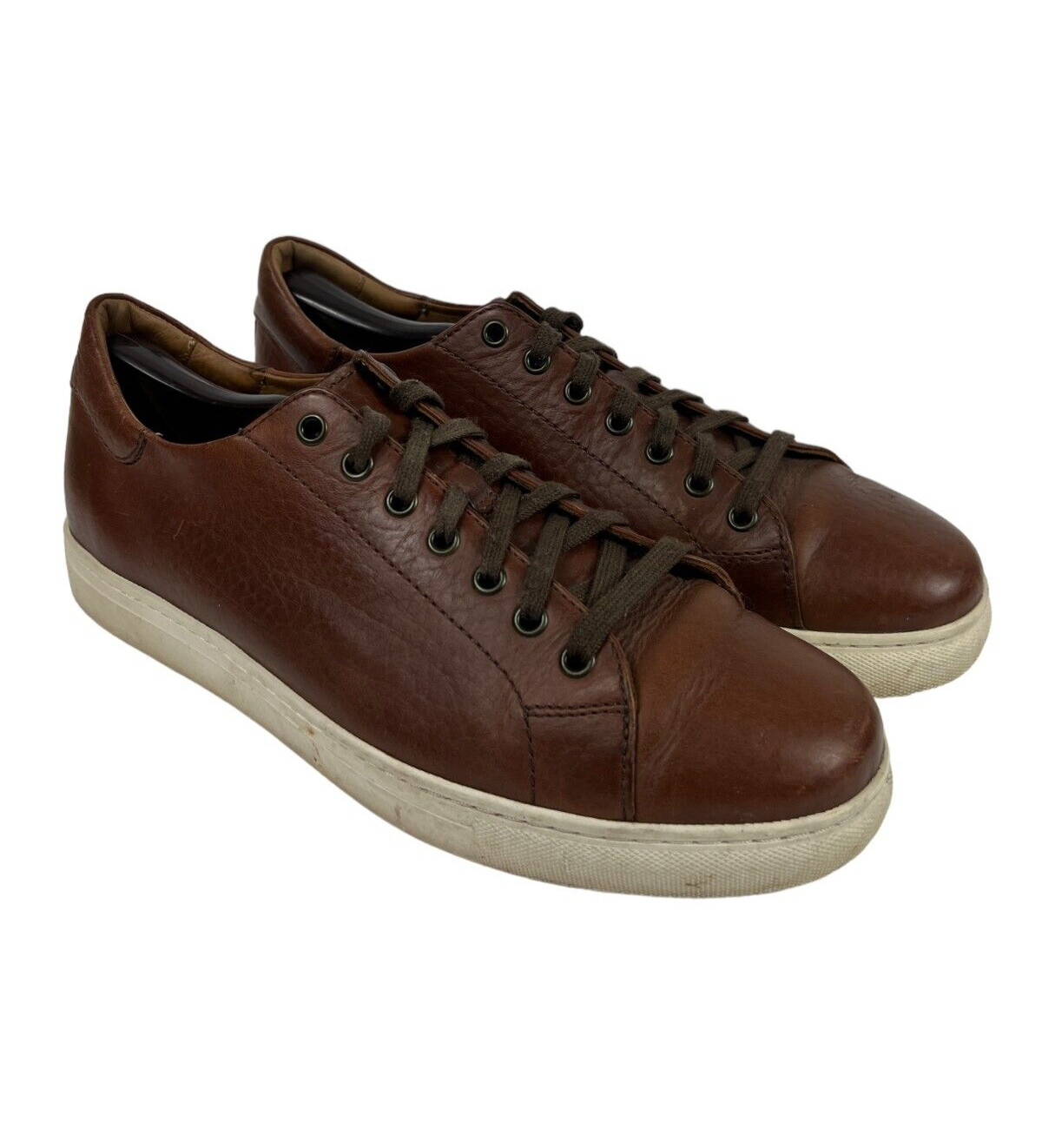 Trask Bison Shoes Brown Leather Comfort Lace Up Casua… - Gem