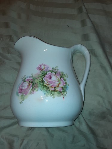 Floral Ceramic Milk Pitcher ~ Pink Roses ~ 7-1/2 inches ~~ R546 | eBay