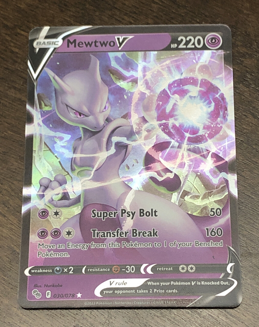 Pokémon TCG Mewtwo V Pokemon Go 030/078 Holo Ultra Rare | eBay