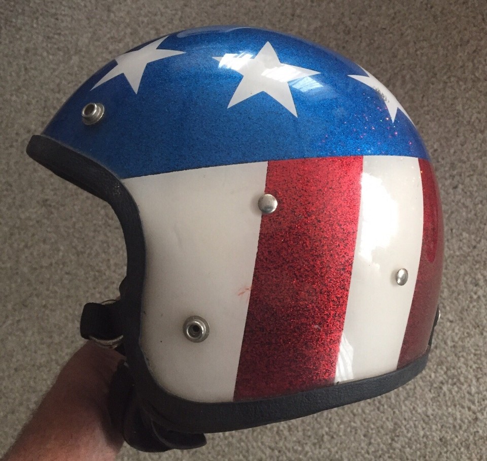 1960s Peter Fonda Easy Rider Original Helmet | White | Fiberglass ...