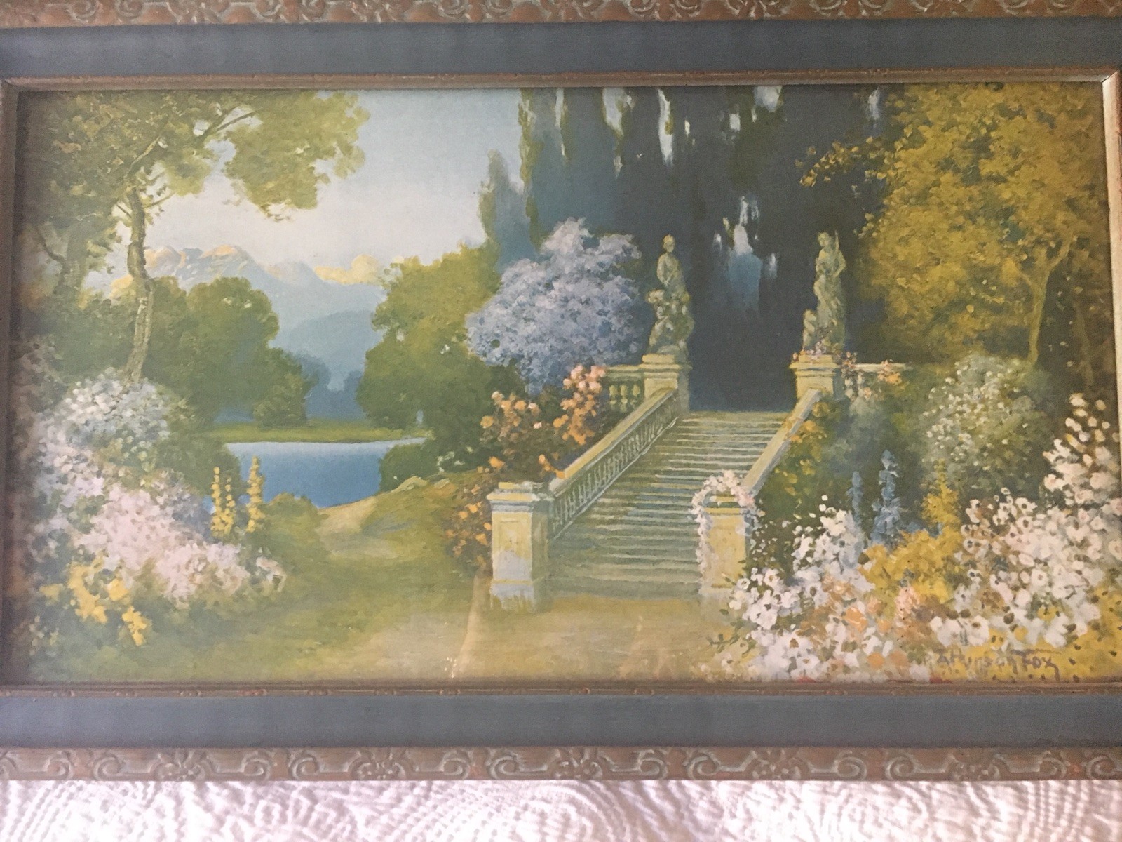 2 R. ATKINSON FOX~ORIGINAL PRINTs~Orig Art Deco FRAME Nature’s Retreat ...