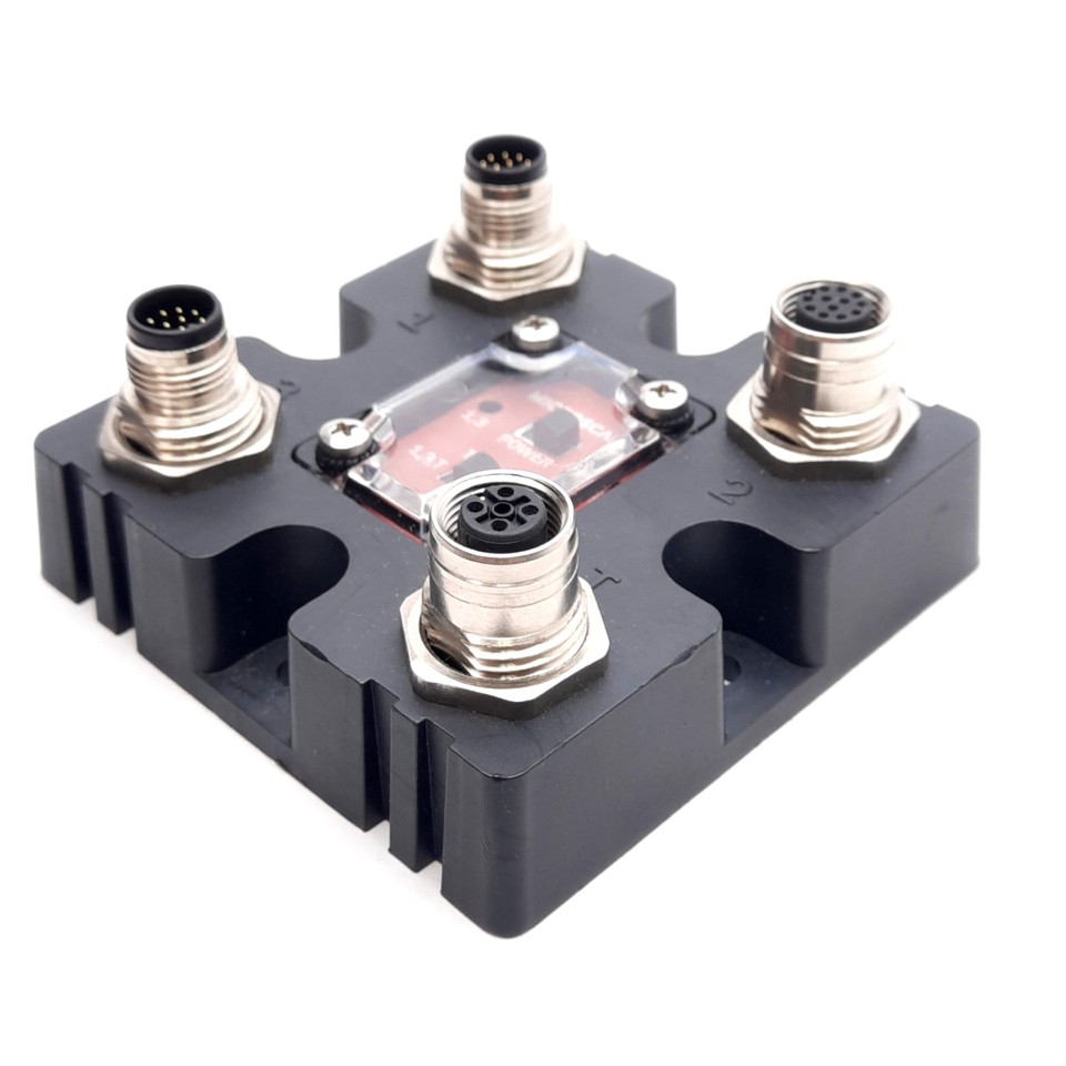 Microscan 98-000103-02 QX-1 Interface Device M12 12-Pin Male M12 12/8 ...