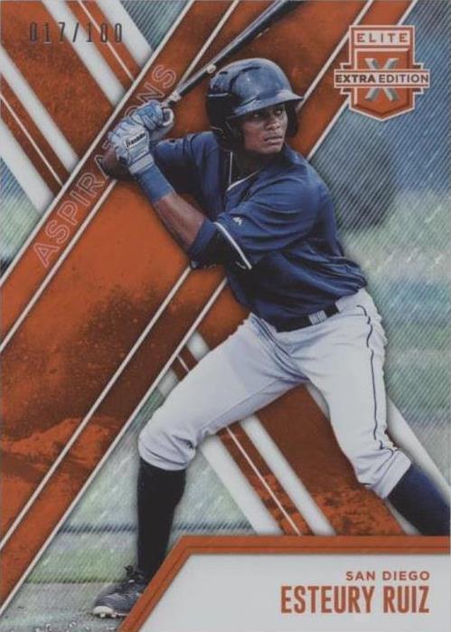 2017 Panini Elite Extra Edition - Esteury Ruiz #94 Aspirations Orange ...