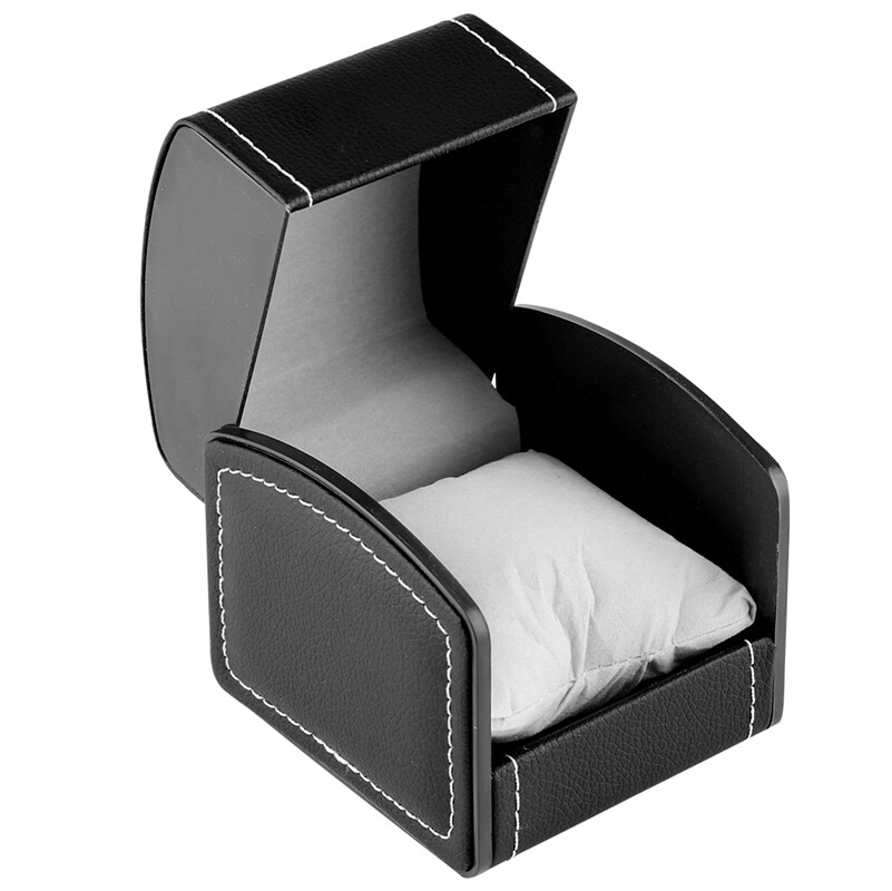 Single Black Watch Box Travel Case Storage Display Wristwatch Luxury ...