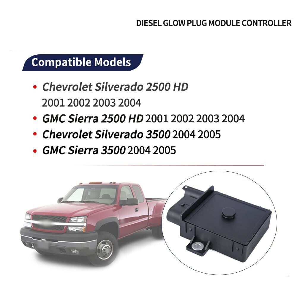 New For GMC Sierra 2500 HD 3500 2001-04 97379635 Diesel Glow Plug ...