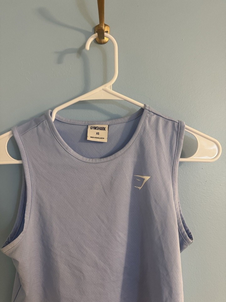 Gymshark periwinkle color athletic tank top size XS | eBay