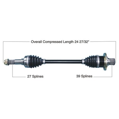 Tytaneum Rear Right HD CV Axle 813-0343 for Yamaha Rhino 450 650 4x4 ...