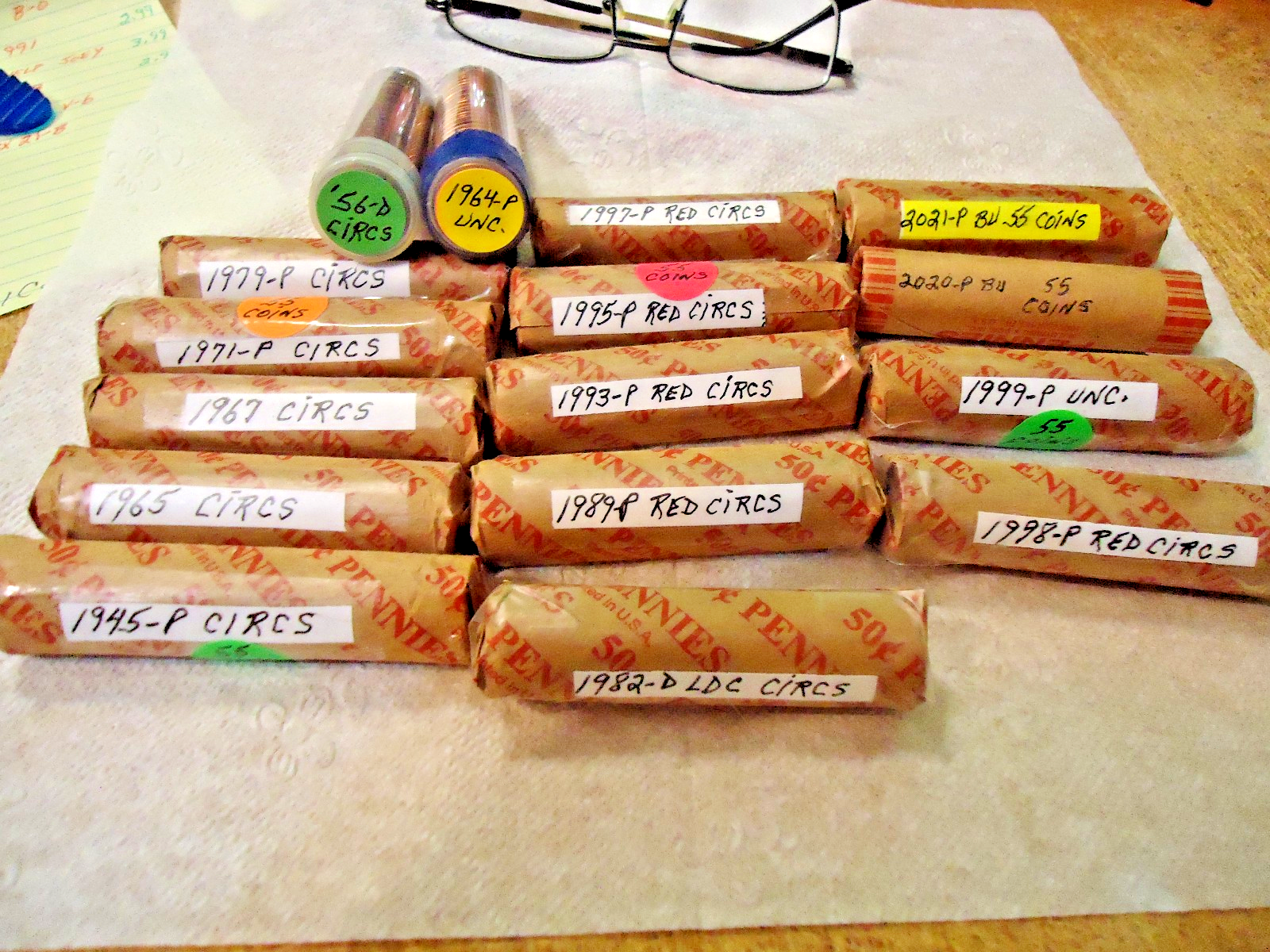 2020-P (55 UNC.) LINCOLN CENT ROLL - YOU ARE BIDDING THIS LISTED ROLL ...