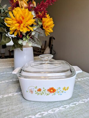 Vintage Rare Corning Ware Wildflower Pattern, Mint Condition | eBay