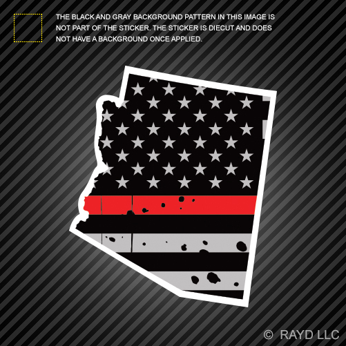 Arizona Flag Distressed Decal Window Amazon.com Thin Blue Line