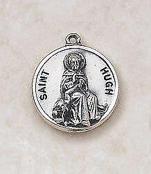 Patron Saint Hugh Sterling Medal Size .75 in H comes with Elegant 24 in ...