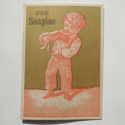 Victorian Trade Card Soapine Kendall Mfg Co Providence RI Boy In Red ...