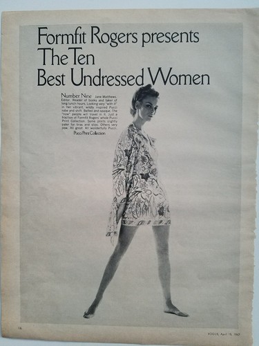 1967 women's FORMFIT Rogers Floral lingerie 10 best undressed women ad ...