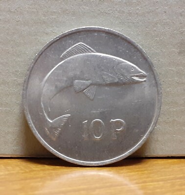 1980 Out of Circulation Eire / Republic of Ireland 10p Ten Pence Coin ...