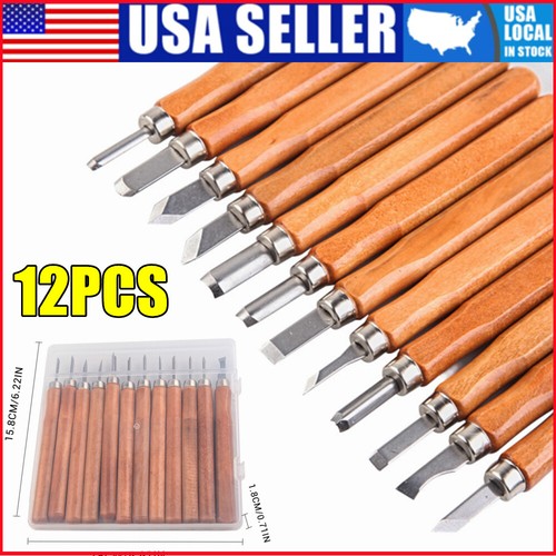 Wood Carving Set Hand Chisel Set 12 Piece Professional Woodworking ...