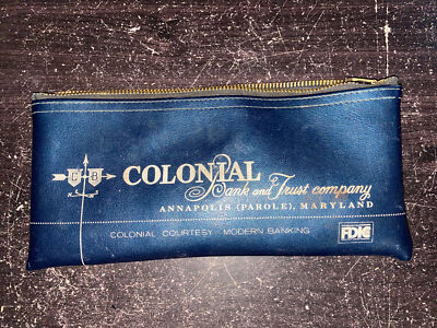 Vintage Colonial Bank And Trust Company Parole Maryland Vinyl Bank Bag ...
