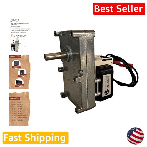 Durable 1-RPM Auger Feed Motor for Englander Stove Works - Plug & Play ...