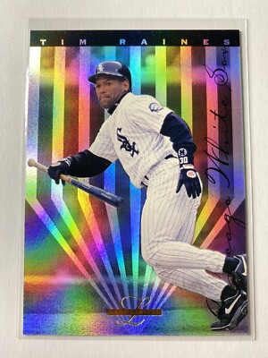 1995 LEAF LIMITED Tim "Rock" Raines #94 PRISM FOIL Baseball Card White ...