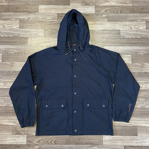 Denim & Flower Ricky Singh Windbreaker Jacket Men’s Medium Blue Snap ...