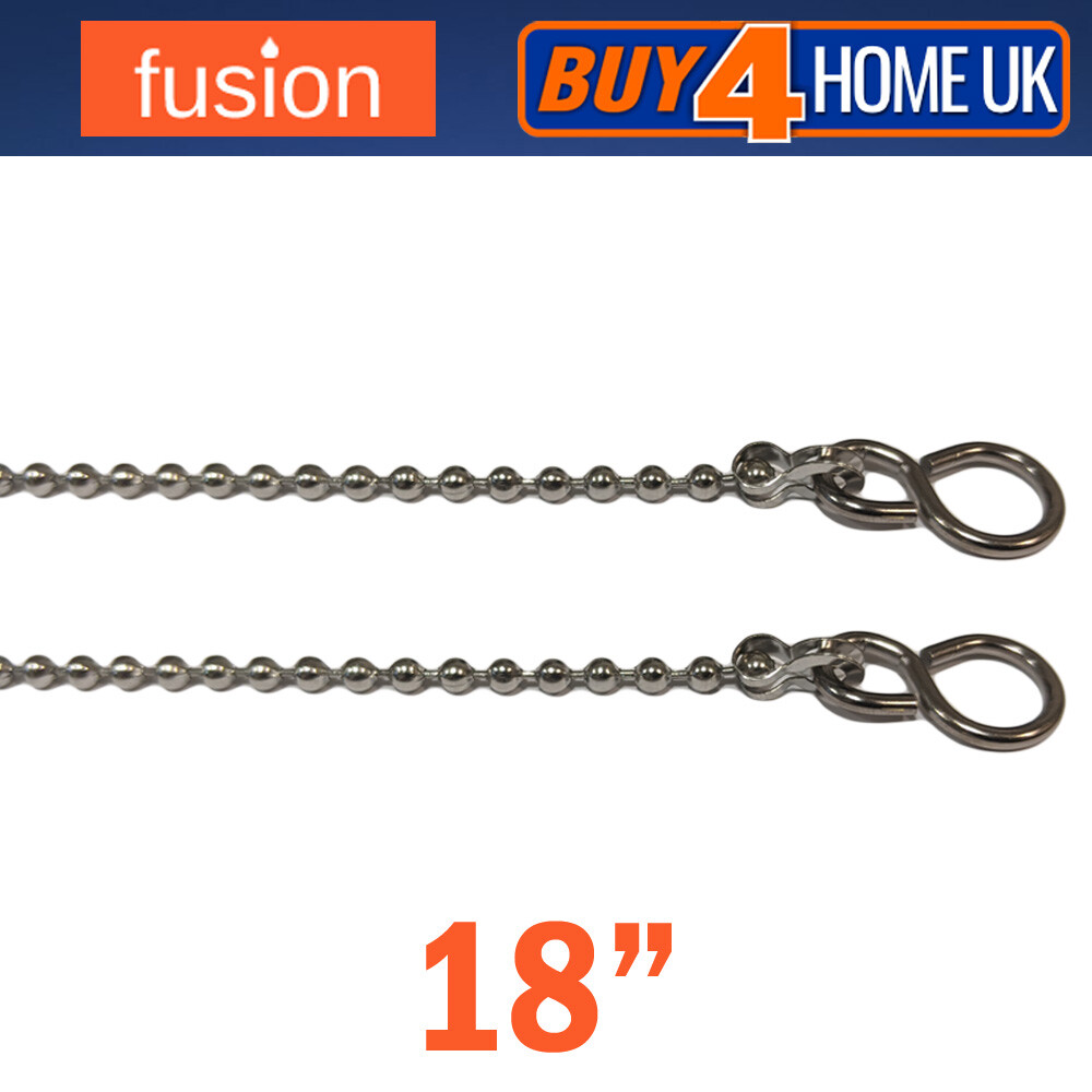 12" Sink & 18" Bath Plug Chains - Chrome Metal Ball Replacement ...
