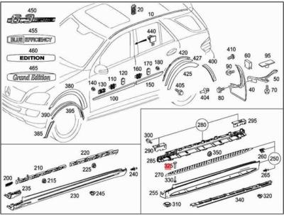 Genuine Exterior Step Pad Plug MERCEDES W164 X164 SUV 1646981530 | eBay