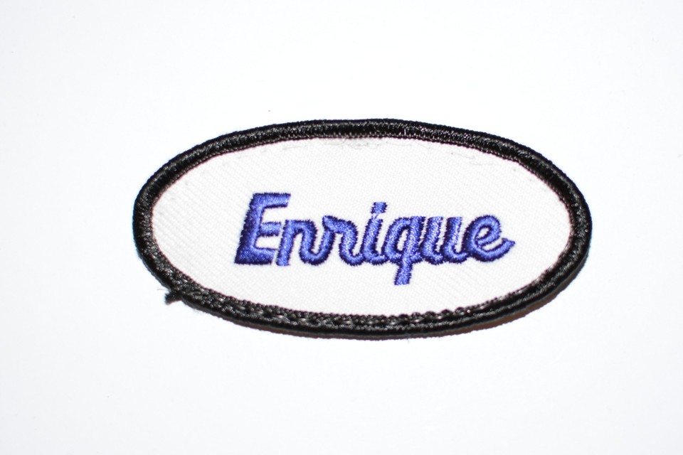 Employee Embroidered Worker Name Tag Sewn Patch for Uniform Work Shirt ...