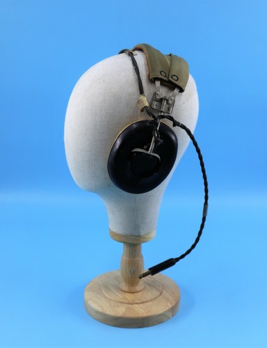 WWII WW2 U.S. Navy Naval Aviator Pilot Headset Receiver Headphones NAF ...