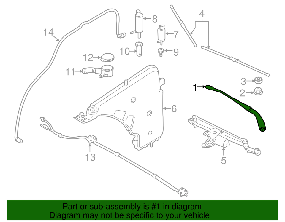 Genuine BMW Wiper Arm 61-61-9-465-070 | eBay