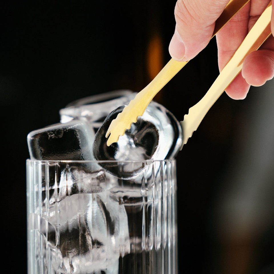 Stainless Steel Scoop Tongs Ice for Freezer Gold Scoopers Bucket | eBay UK