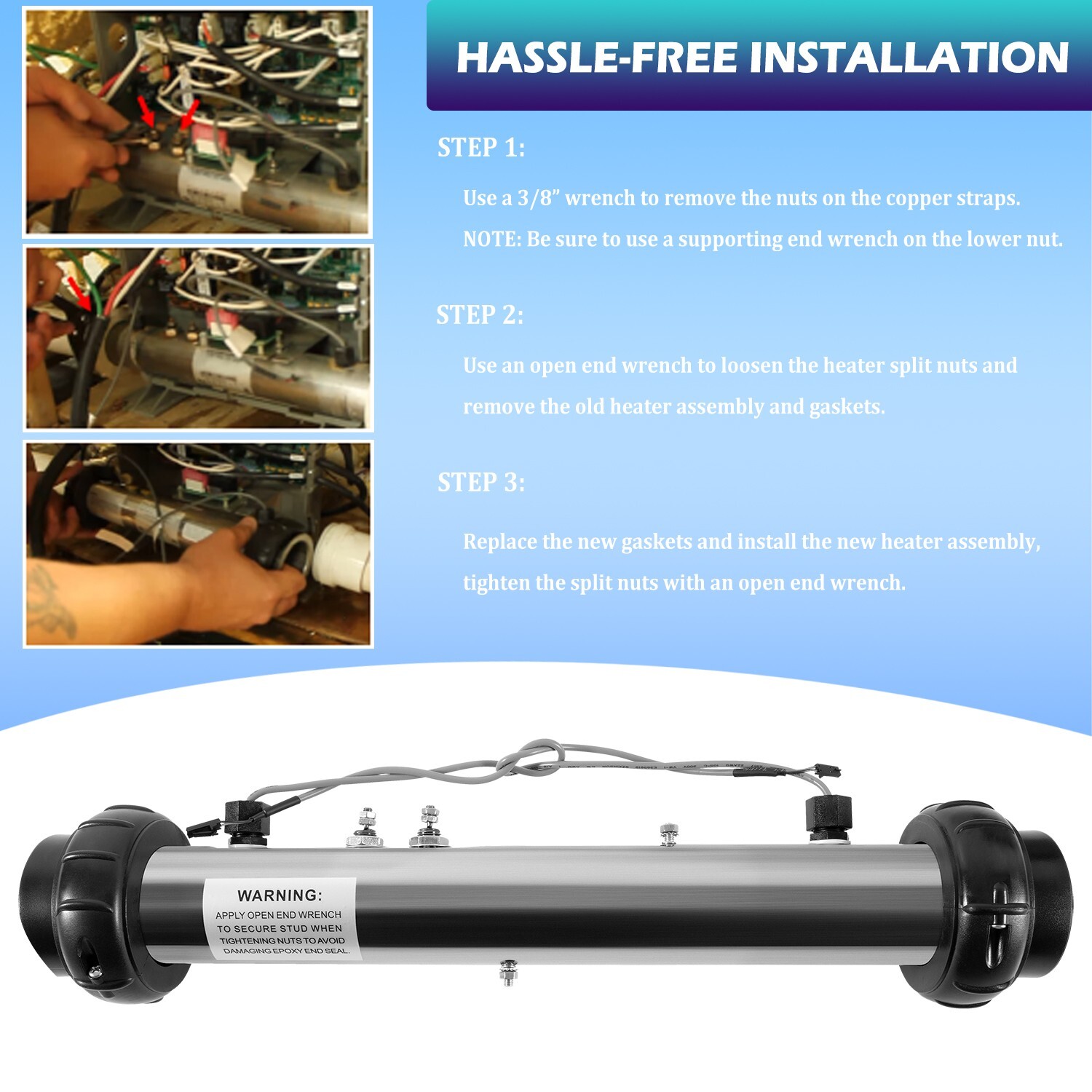 58083 Spa Heater Assembly Replacement for Balboa 25-175-1010 M7 VS 5 ...