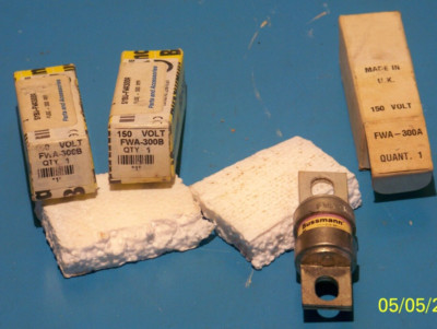 FWA-300 Bussmann 300 amp 150 Vac/dc high speed fuse (lot of 3) 2=B 1=A ...