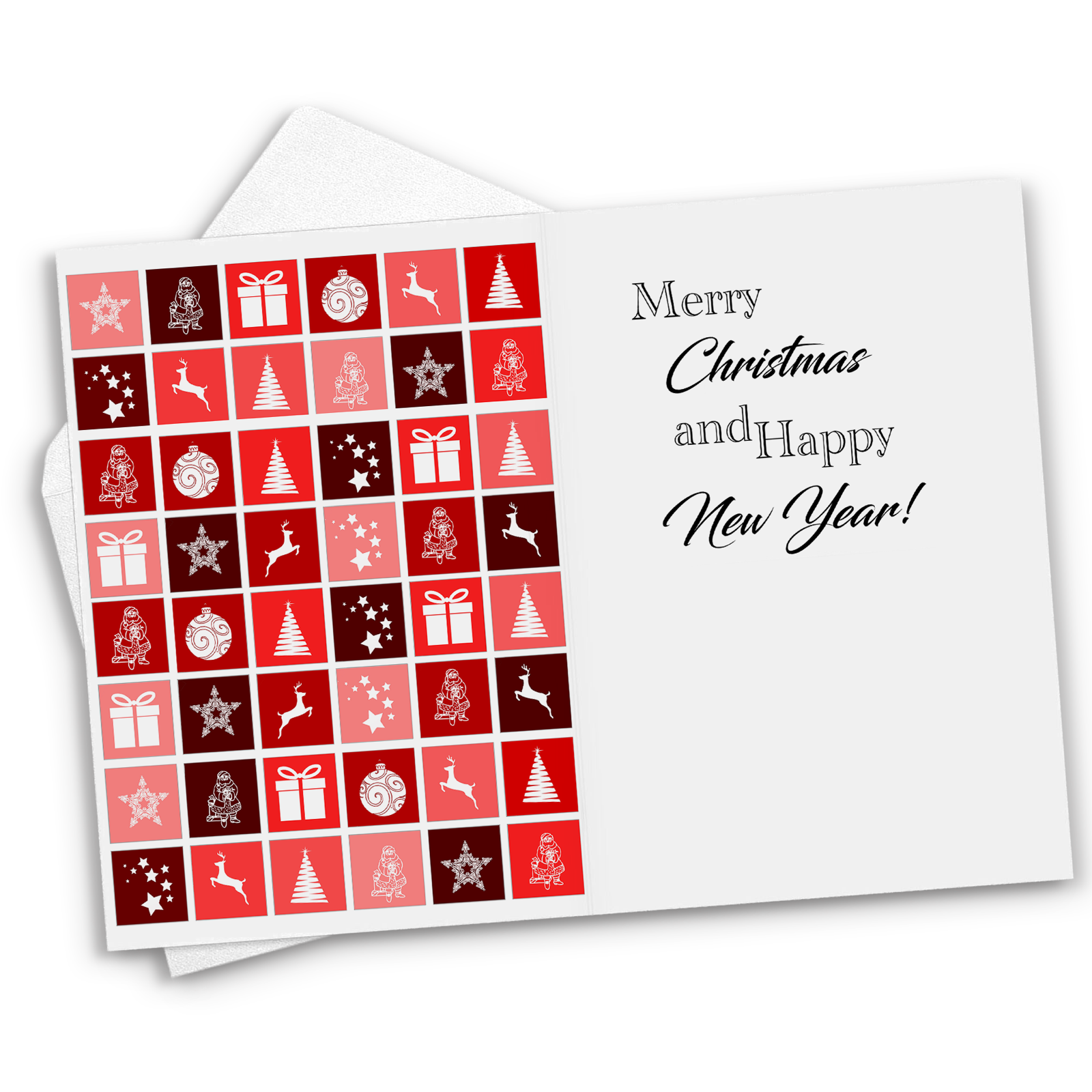Classic Handmade Christmas Card Filled With Merry And Bright Wishes For ...