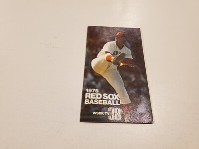 RS20 Boston Red Sox 1975 MLB Baseball Pocket Schedule - WSBK | eBay