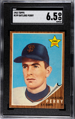 1962 Topps #199 Gaylord Perry Star RC/Rookie Giants HOF SGC 6.5 | eBay