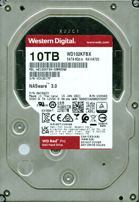 WD102KFBX-68M95N0, WESTERN DIGITAL SATA 10TB VCHJ JAN 2021 | eBay