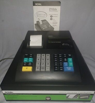 Royal 210DX Thermal Print Electronic Cash Register w/KEY & Original ...
