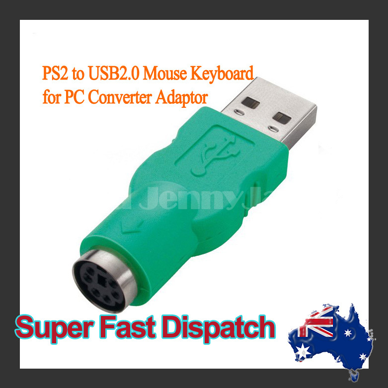 USB Male to PS2 PS/2 Female Port Adapter Converter Connector - PC Mouse ...