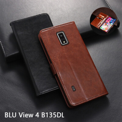 For BLU View 4 B135DL Flip Case Shockproof Leather Wallet Phone Case ...