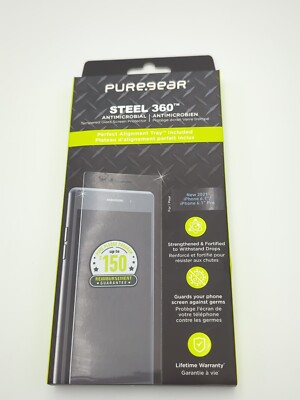 PureGear Steel 360 Tempered Glass for Apple iPhone 13 Pro / iPhone 13 ...