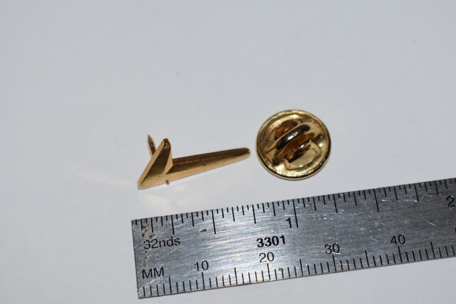 Gold Tone Check Mark Symbol Tie Tack Lapel Pin Small | eBay