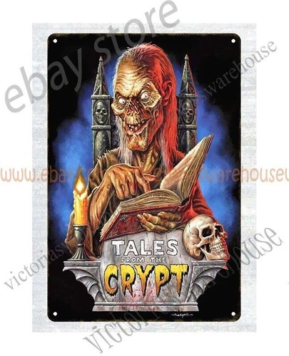 haunted garage ideas Tales from the Crypt horror movie poster metal tin ...