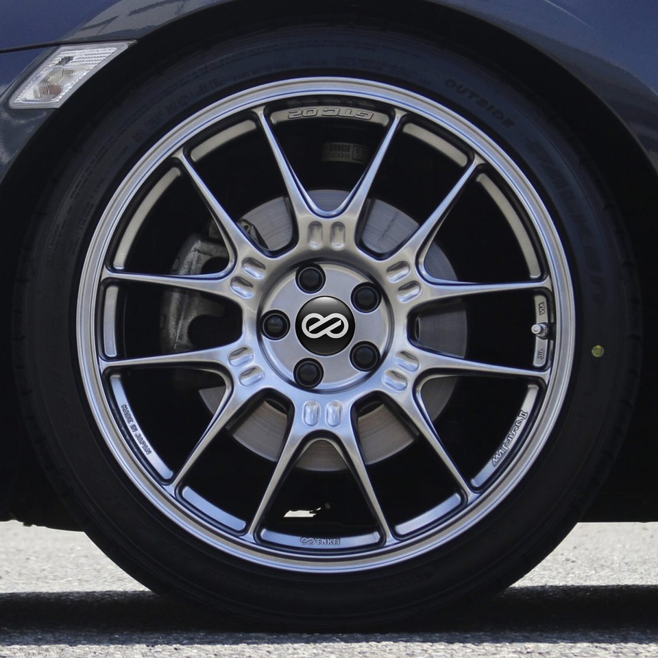 4x Center Wheel Cap Decals Silicone Enkei Emblem Rims Logo Stickers | eBay