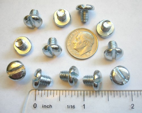 #12-24 x 1/4" Pan Head, Slotted Drive, Zinc Plating, Steel Machine ...