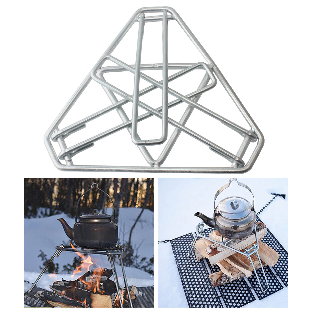 Campfire Stand Outdoor Barbecue Tripod Rack Camping Grill Cooking Pot ...