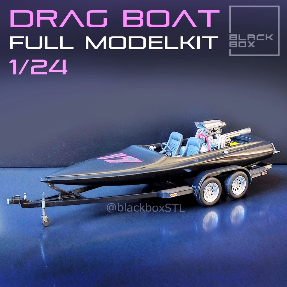 Vintage Drag Boat - Full Model Kit - 1/24 - 3D Printed - Black Box | eBay
