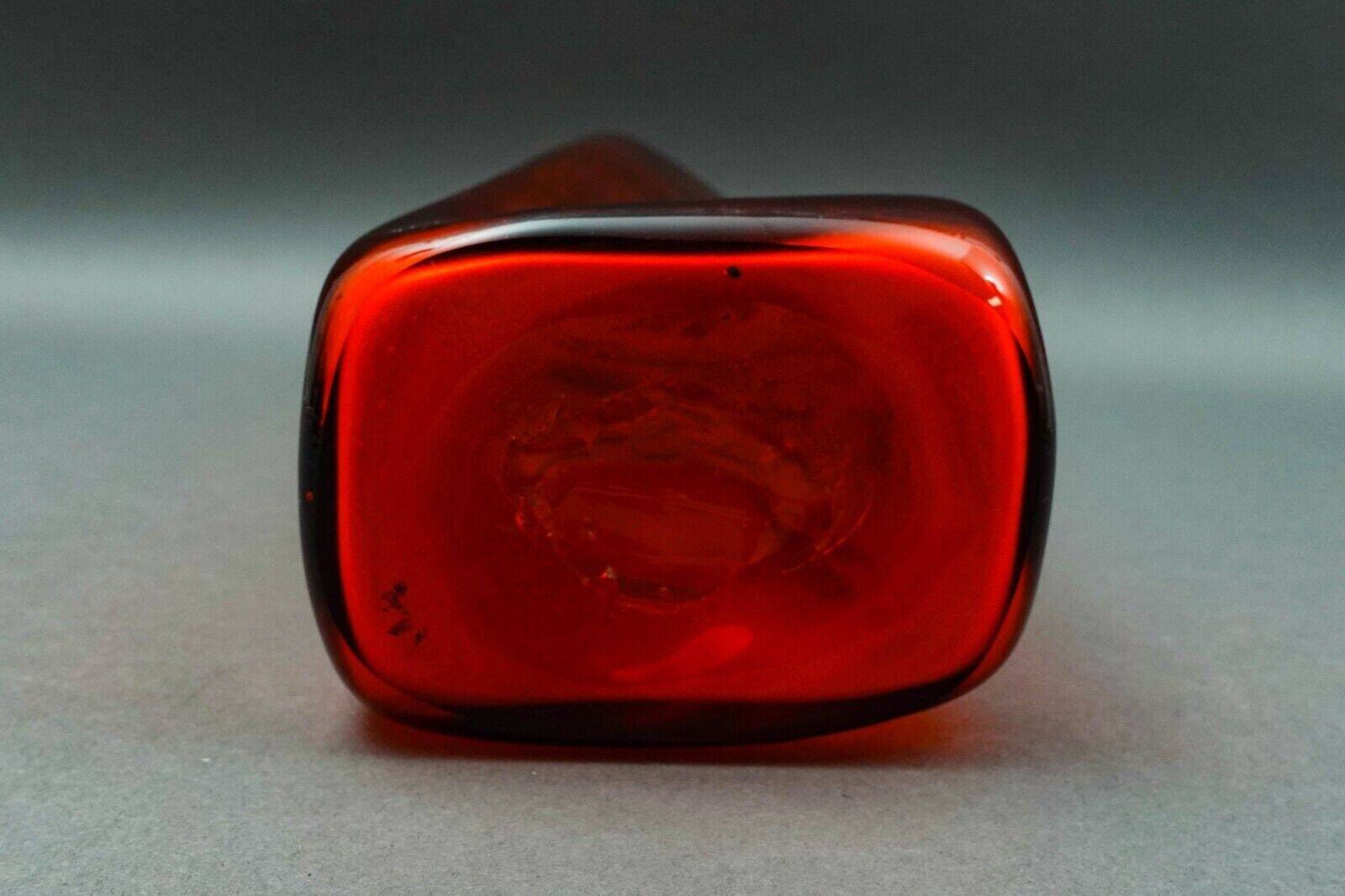 Blenko Wayne Husted Hand Blown Tangerine Twist Glass Decanter #5825 (No ...