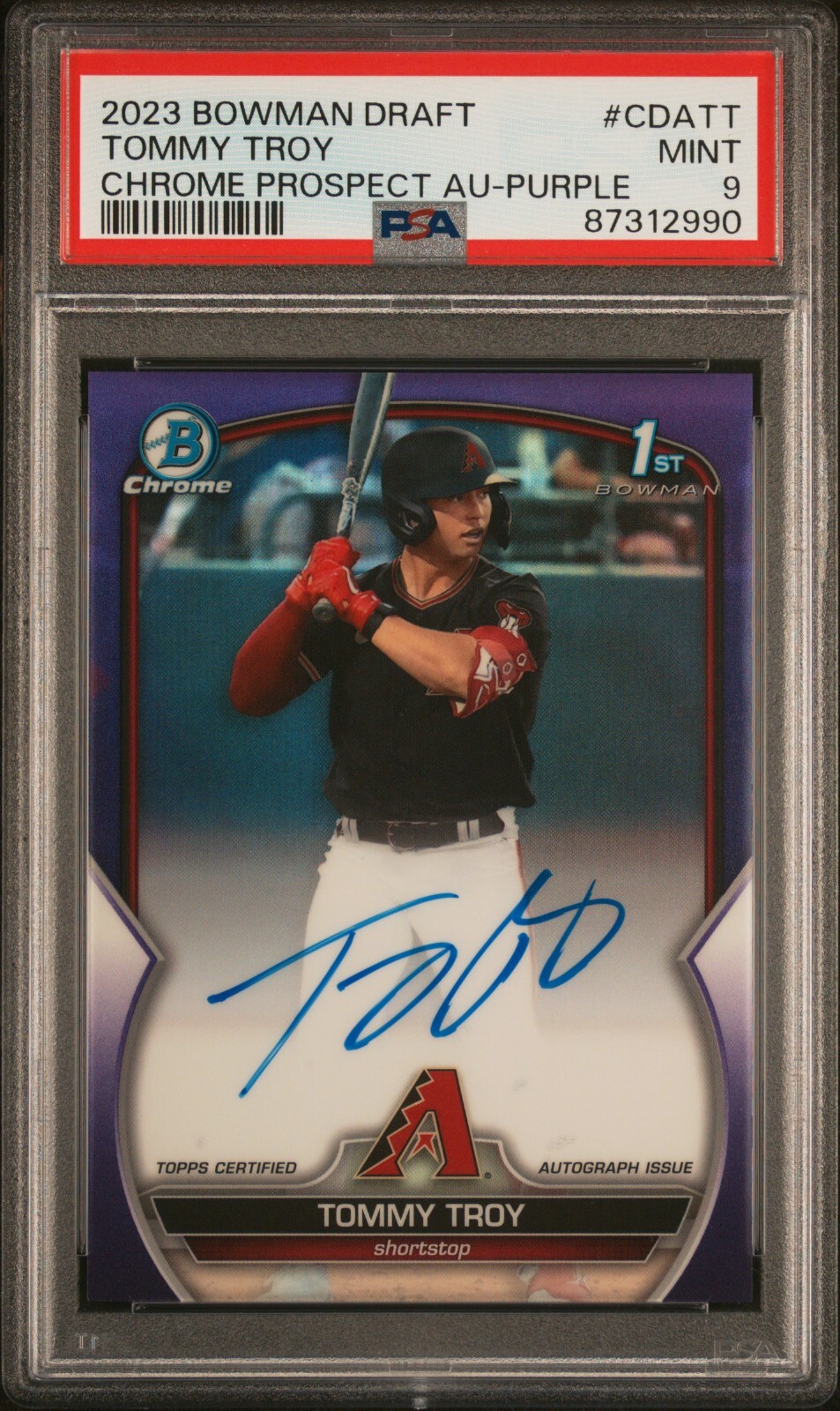 2023 Bowman Draft - Chrome Prospect Autographs Tommy Troy #CDA-TT ...