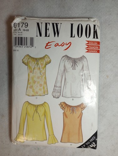 New Look Sewing Pattern Easy 6179 Size A 10-22 | eBay