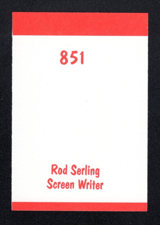 Rod Serling Screen Writer TV Show Host Vintage 1987 Motto Game Trivia ...